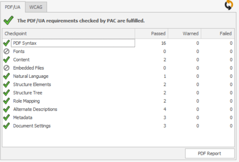 How to quickly tell if a PDF is accessible?
